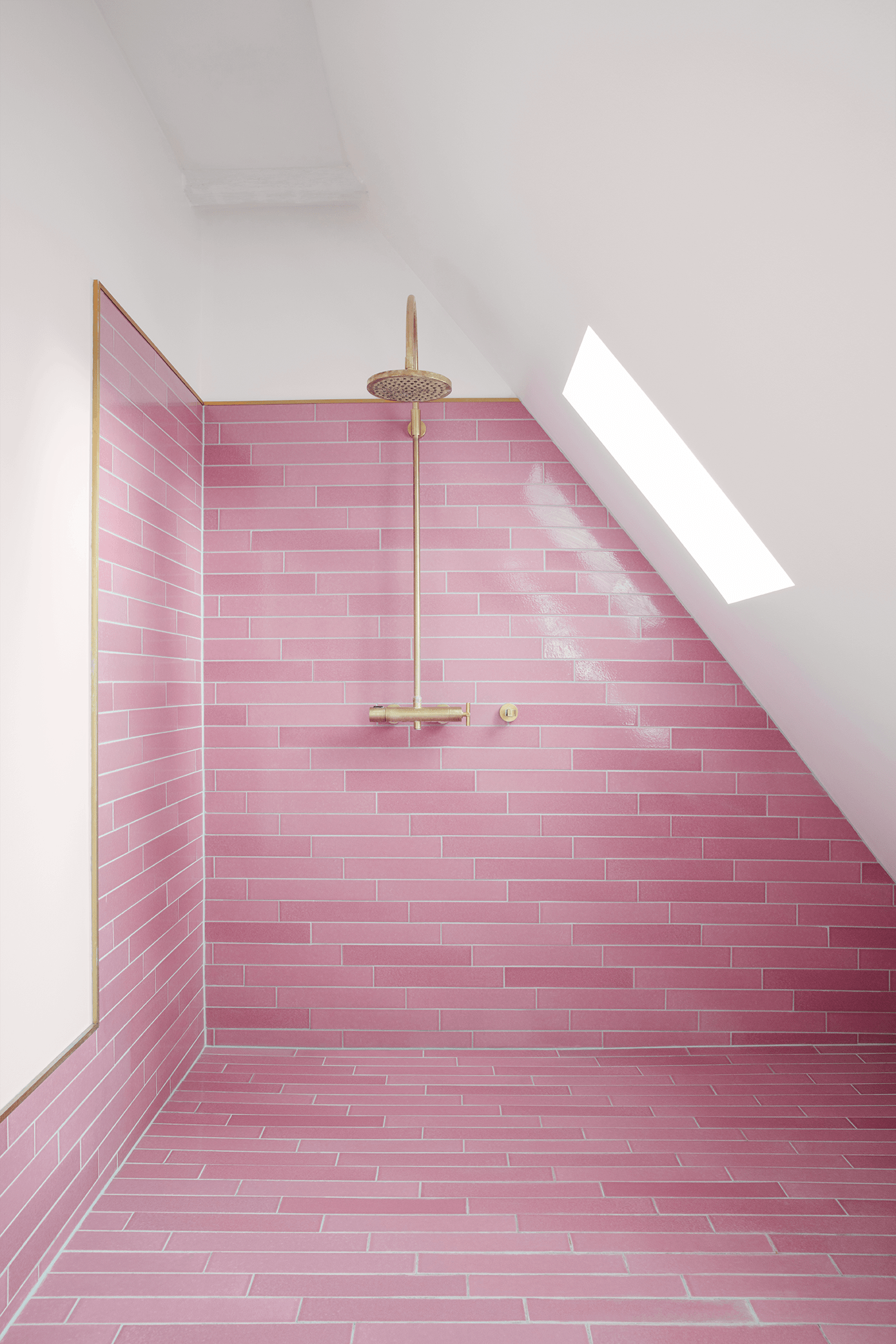 Light pink lava stone bathroom - Made a Mano