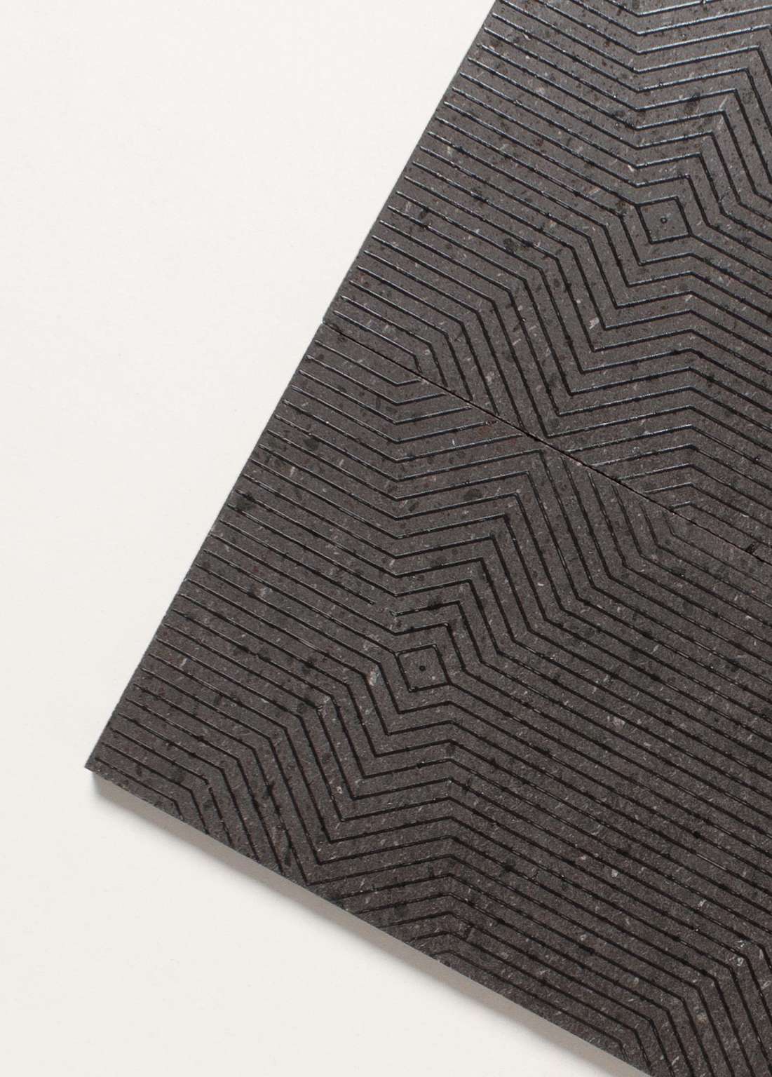 Black tiles for the kitchen floor - By Made a Mano.