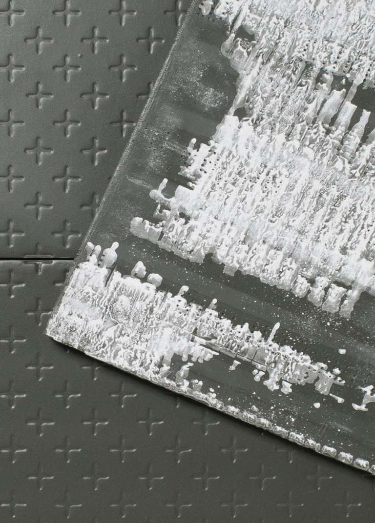 Matte stoneware tiles with debossed pattern - Made a Mano