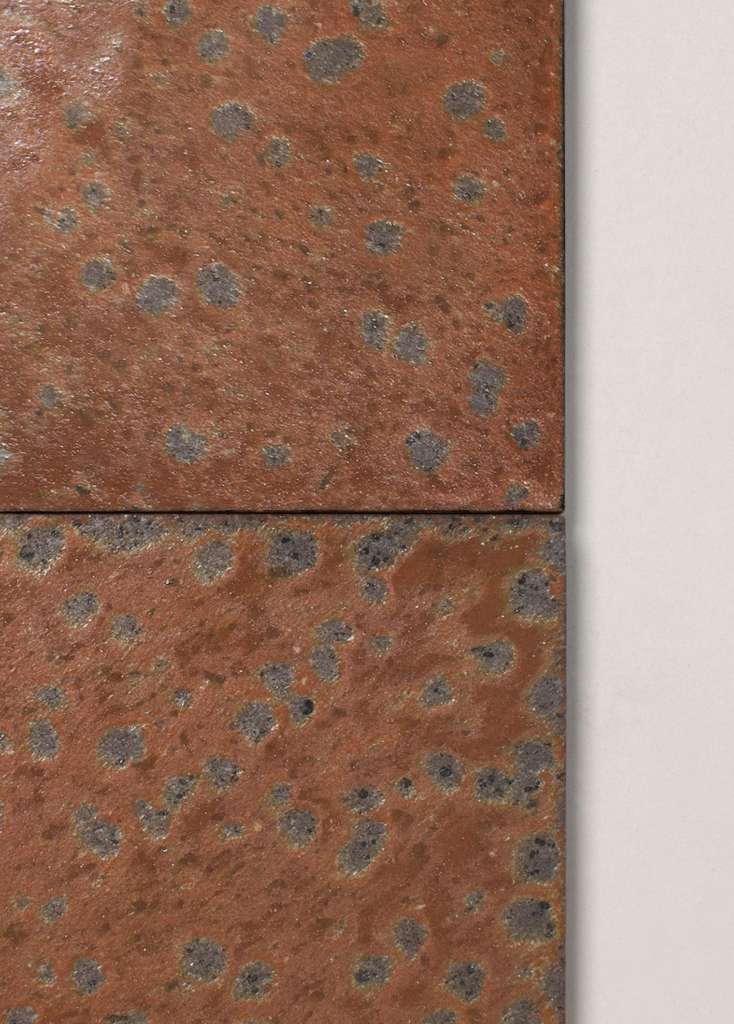 Metallic lava stone tiles - Made a Mano